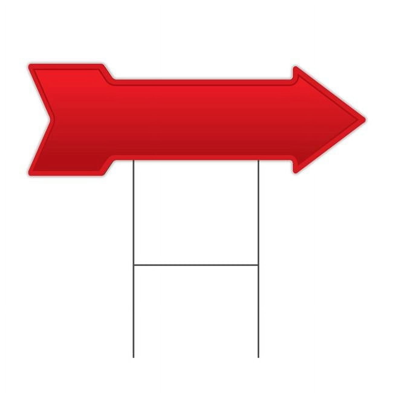 12 x 36 in. Corrugated Plastic Double Sided Arrow Sign - Red - Walmart.com