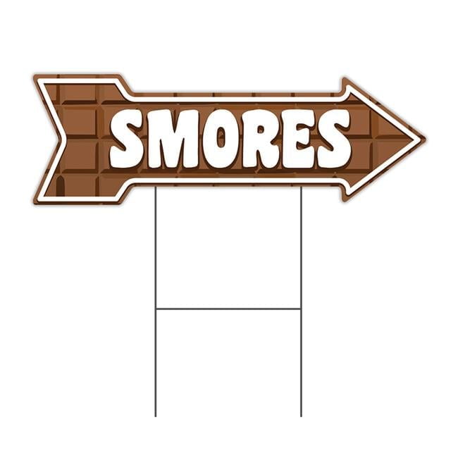 12 x 36 in. Corrugated Plastic Single Sided Arrow Sign - Smores ...