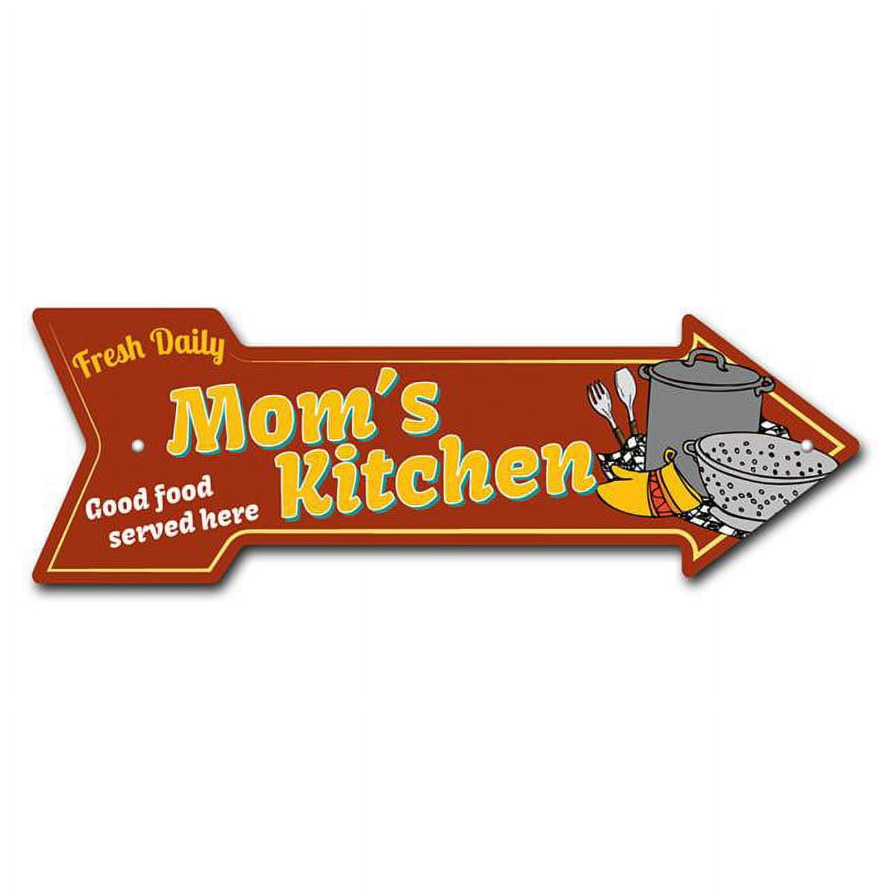 12 x 36 in. Wide Moms Kitchen Arrow Sign - Walmart.com