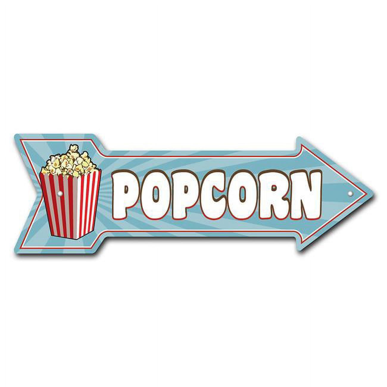 12 x 36 in. Wide Popcorn Arrow Sign - Walmart.com