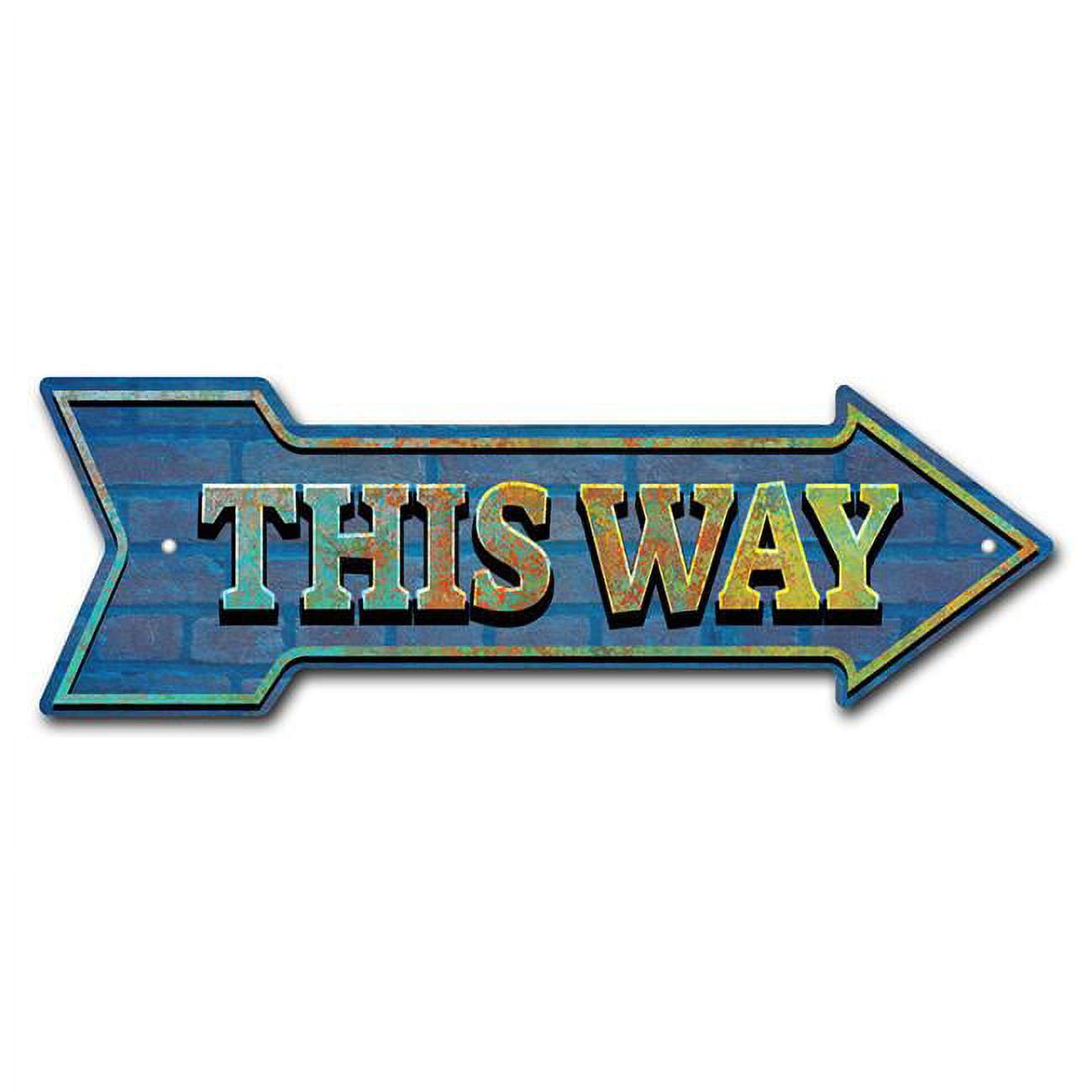 12 x 36 in. Wide This Way Arrow Sign - Walmart.com