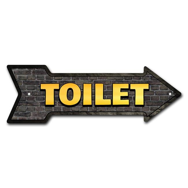 12 x 36 in. Wide Toilet Arrow Sign - Walmart.com