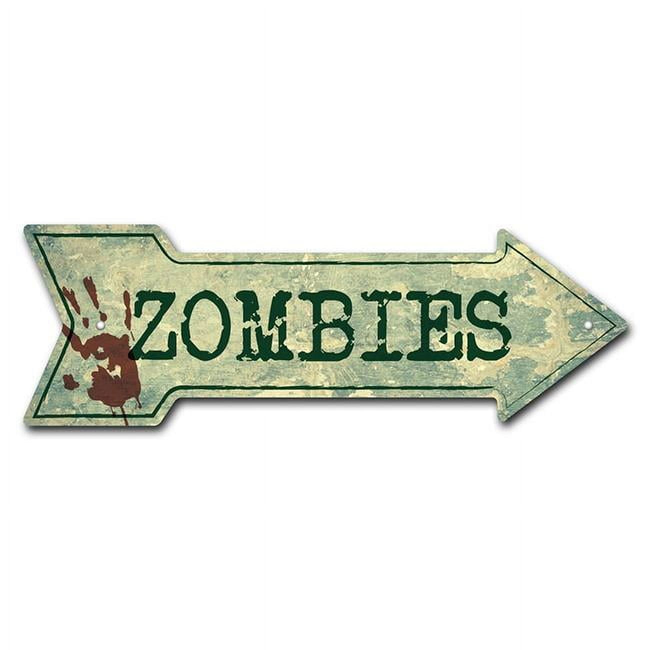 12 x 36 in. Wide Zombies Arrow Sign - Walmart.com