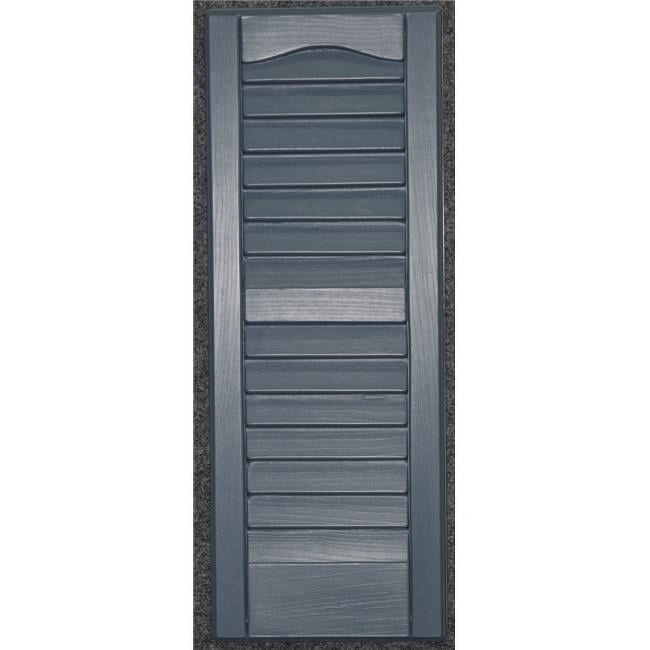 12 x 39 in. Louvered Exterior Decorative Shutters, Colonial Blue ...