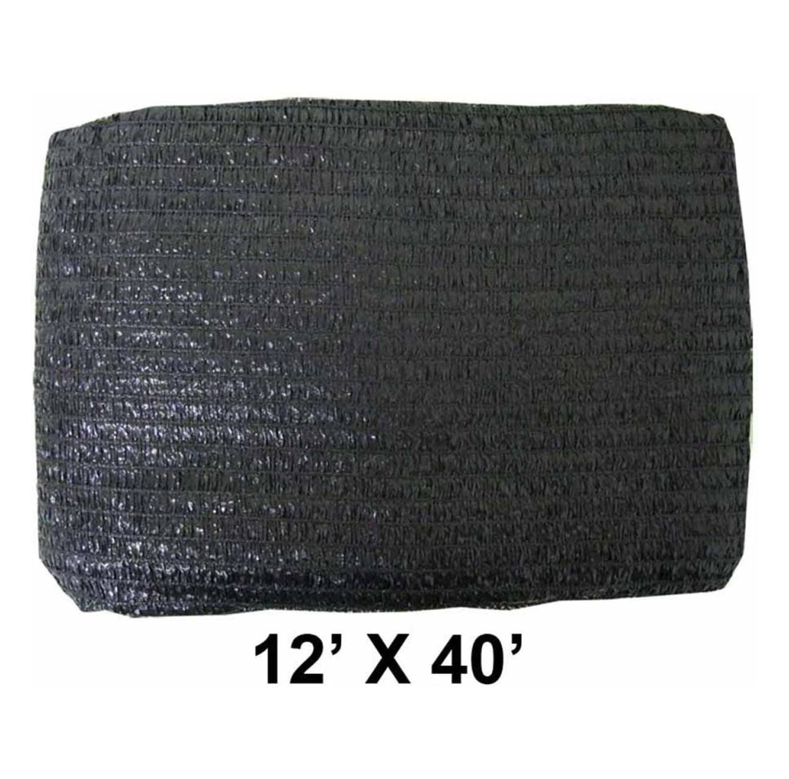 12' x 40' Black Sunshade Net | UV-Stabilized | 70-75% Sunlight Shield ...