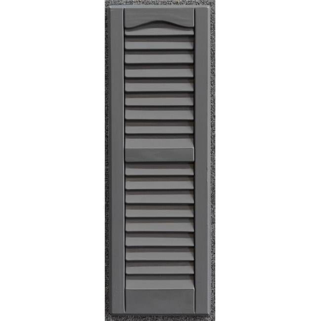 12 x 43 in. Louvered Exterior Decorative Shutters, Gray - Walmart.com