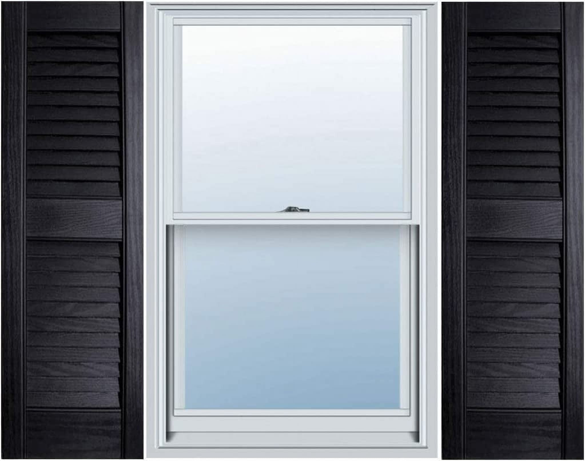 12" x 47" Builders Choice Vinyl Open Louver Window Shutters, w/Shutter ...