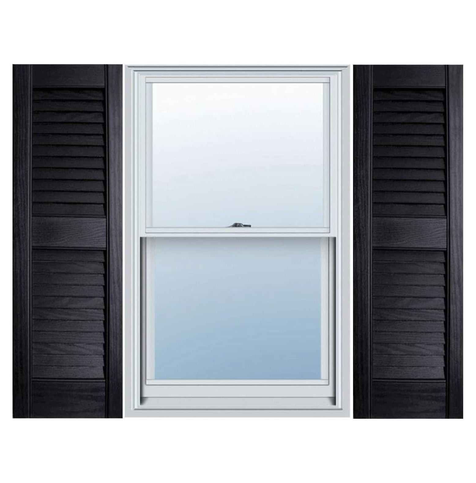 12" x 47" Builders Choice Vinyl Open Louver Window Shutters, w/Shutter ...