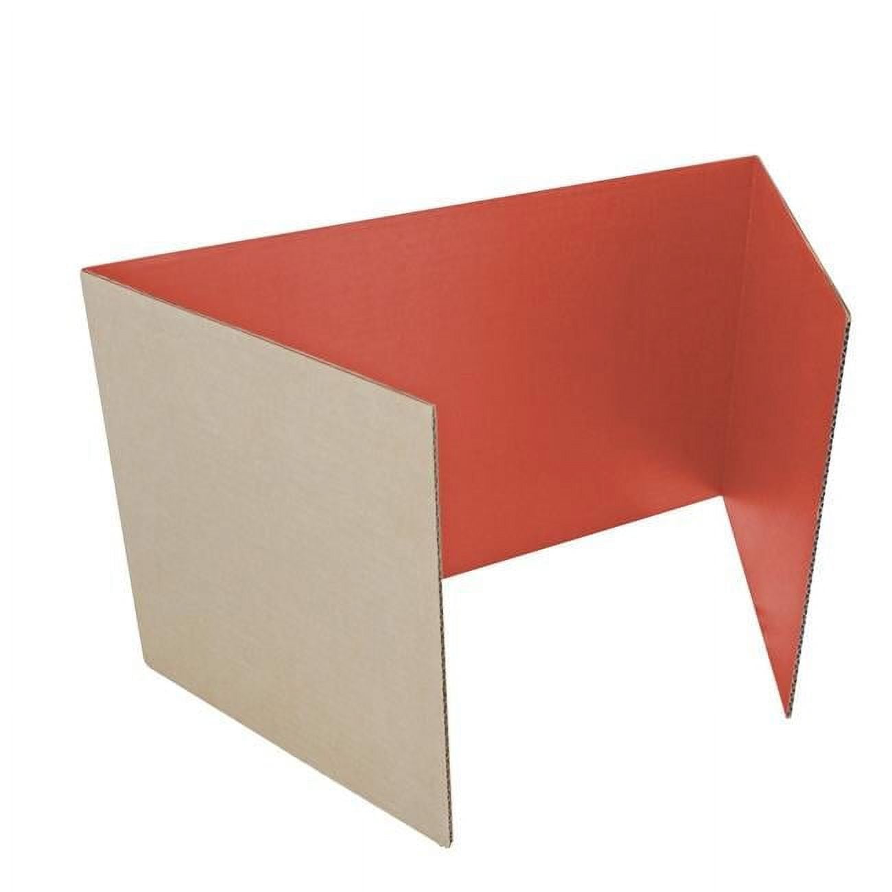 12 x 48 Study Carrel Red Corrugated Bulk Pack of 12 - Walmart.com