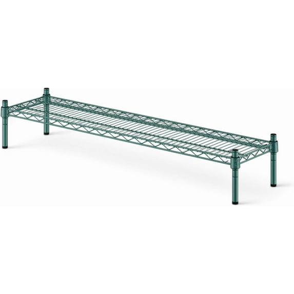 12" x 48" x 8" Green Wire Dunnage Rack, Heavy-Duty Adjustable Storage ...