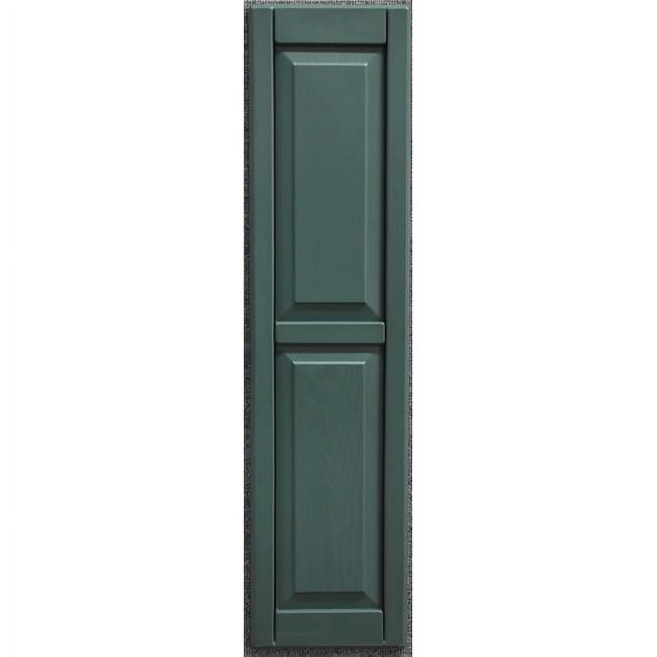 12 x 55 in. Louvered Exterior Decorative Shutters, Hunter Green ...