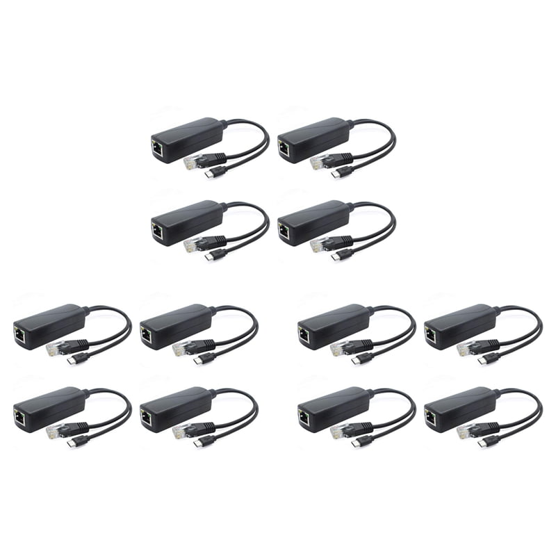 12 x 5V PoE splitter-Black - Walmart.com