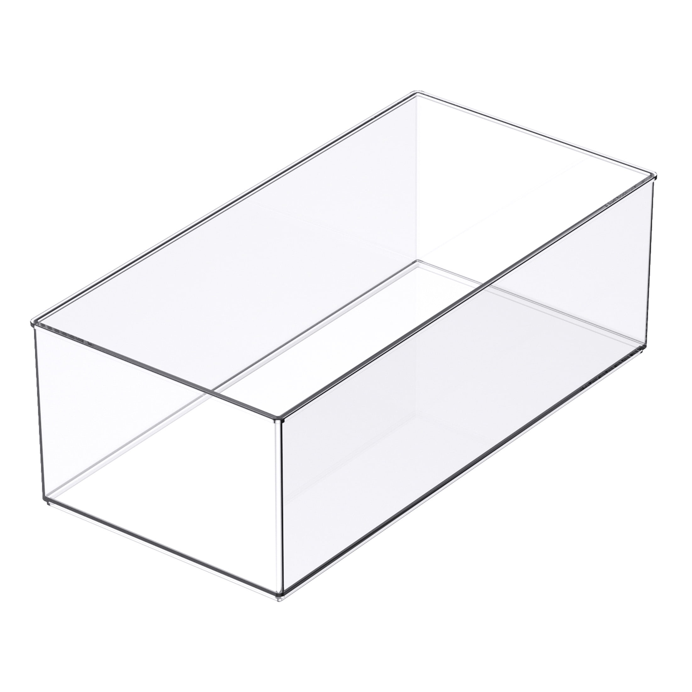 12" x 6" Clear Stacking Storage Bin by Simply Tidy - Stackable Plastic ...