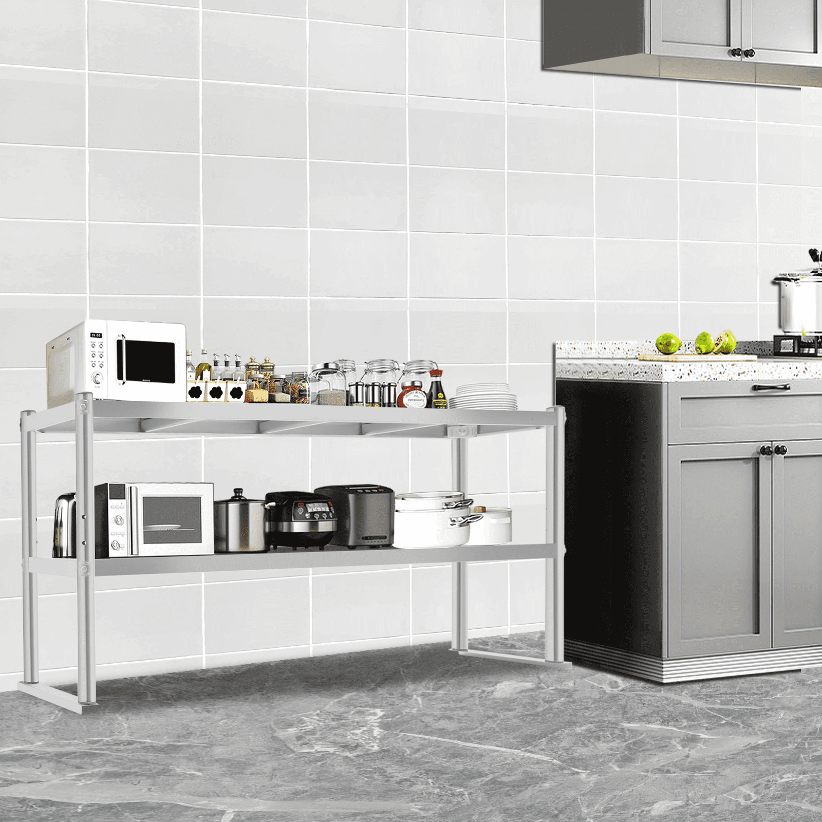 12" x 59" Stainless Steel Work Table 2-Tier Commercial Kitchen Food ...