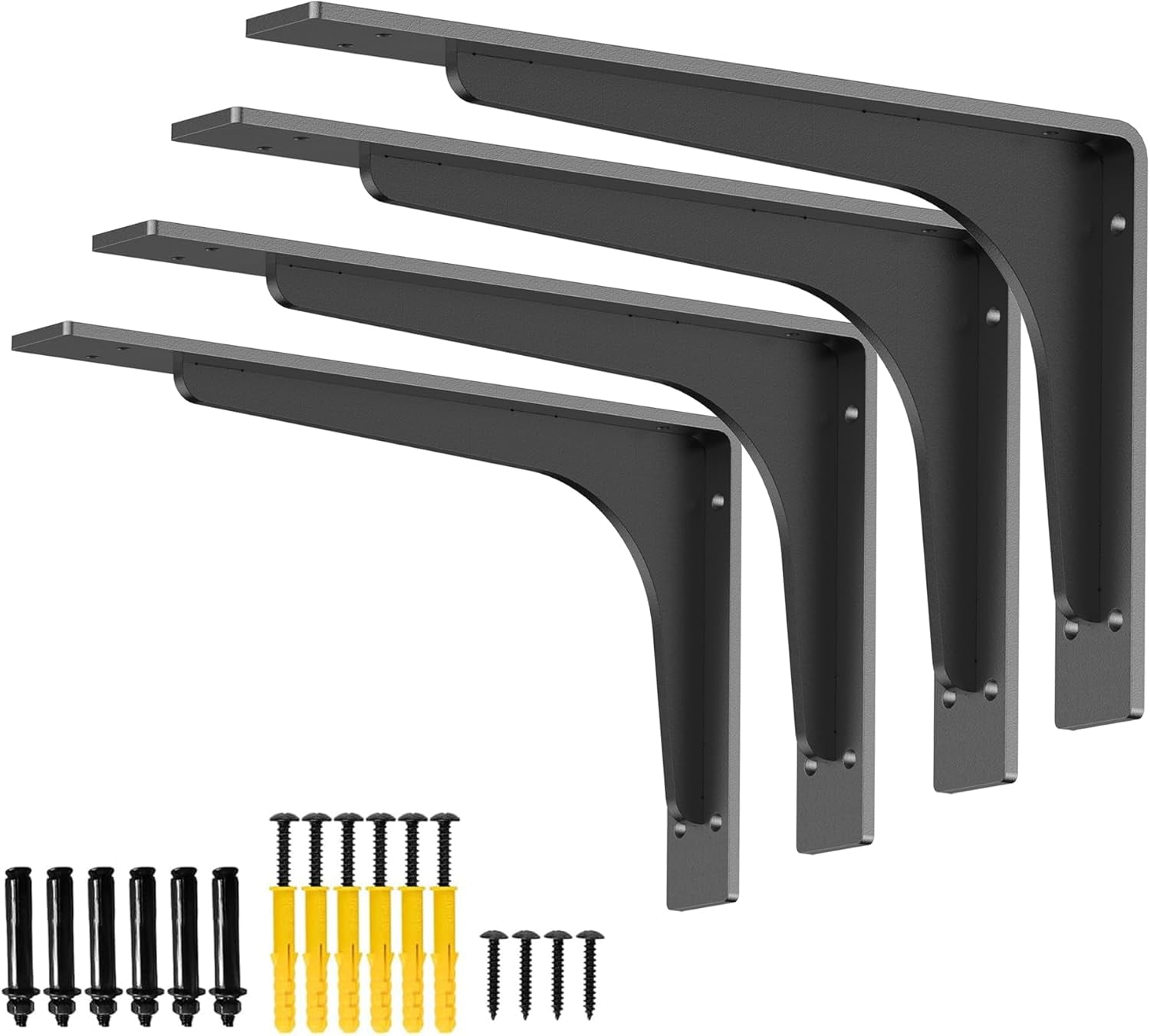 12 "x 7 " Shelf Support Bracket Heavy Duty, L Shelf Brackets ,max Load 300lbs, , Metal Brackets ...