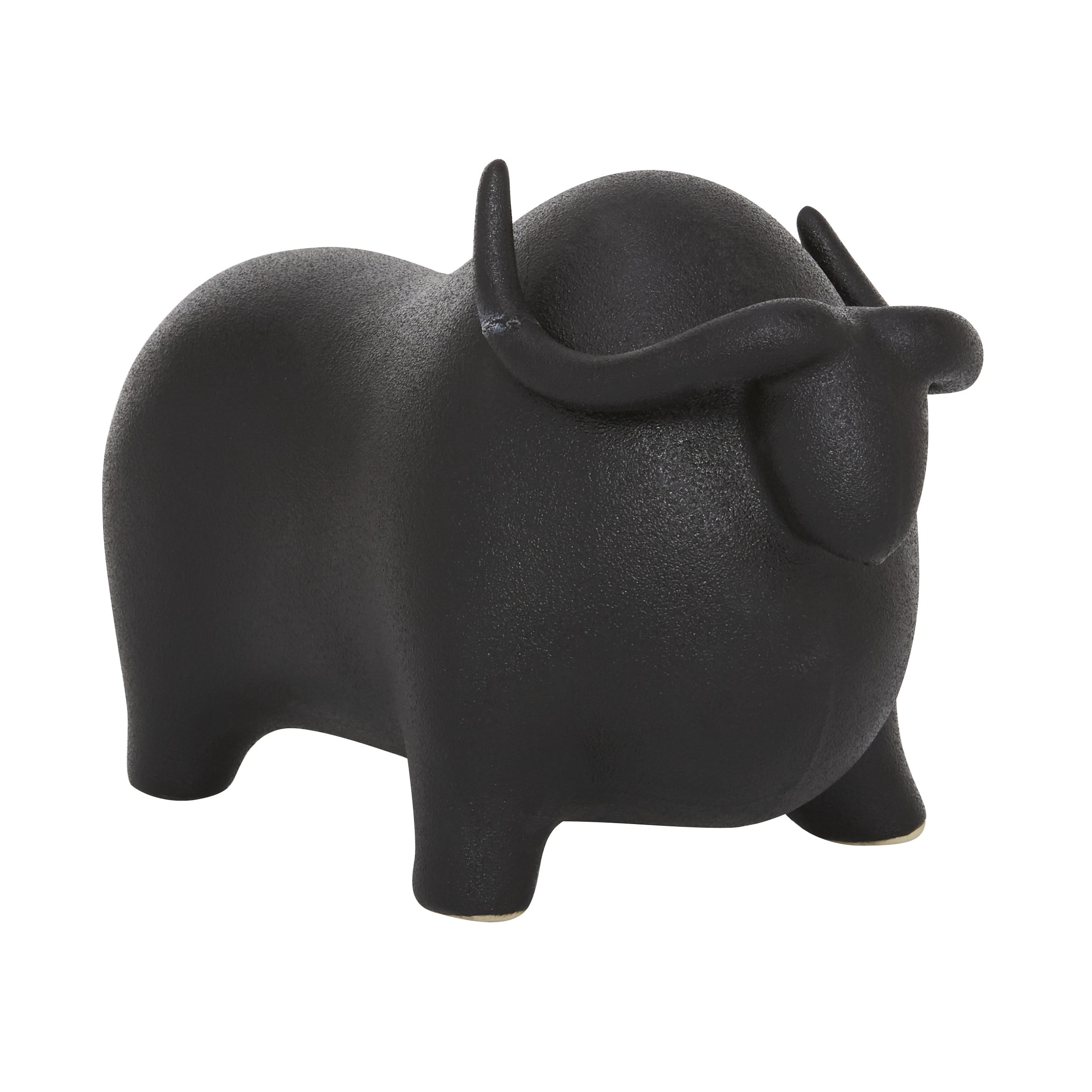 The Novogratz Black Ceramic Bull Sculpture - Home Decor - Walmart.com