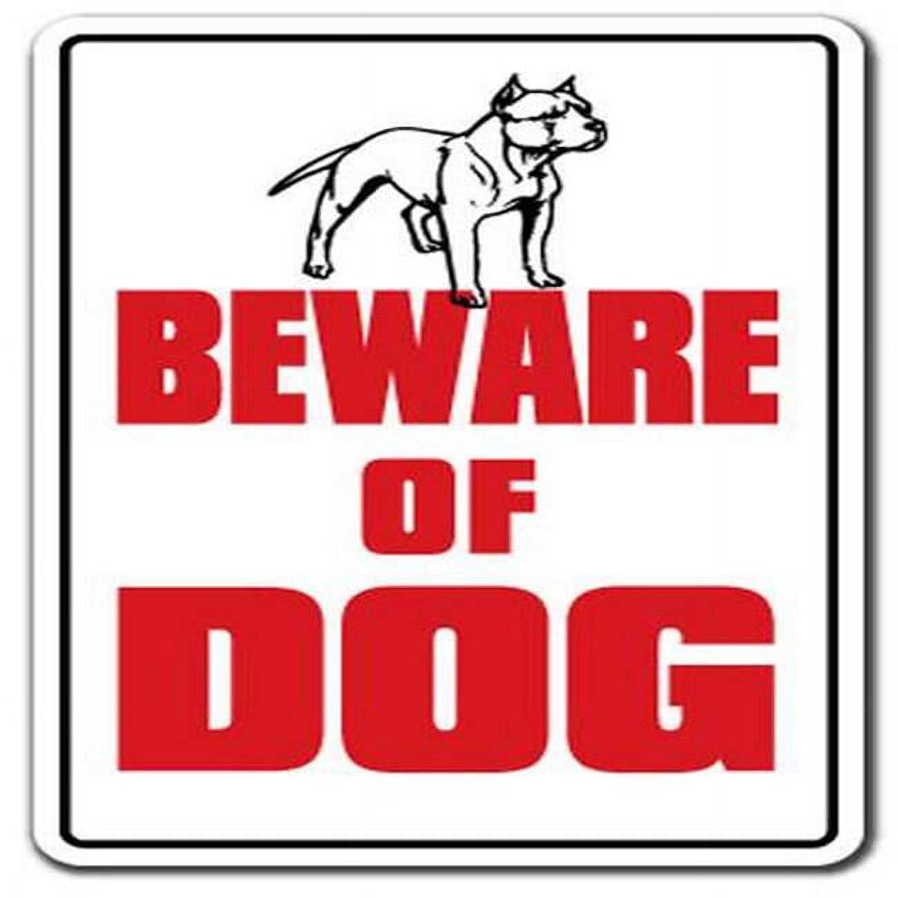 12 x 8 in. Decal - Beware of Dog - Dog Pet Parking Pit Bull Decals ...
