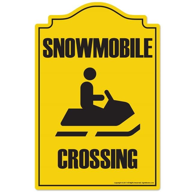 12 x 8 in. Snowmobile Crossing Novelty Sign - Walmart.com