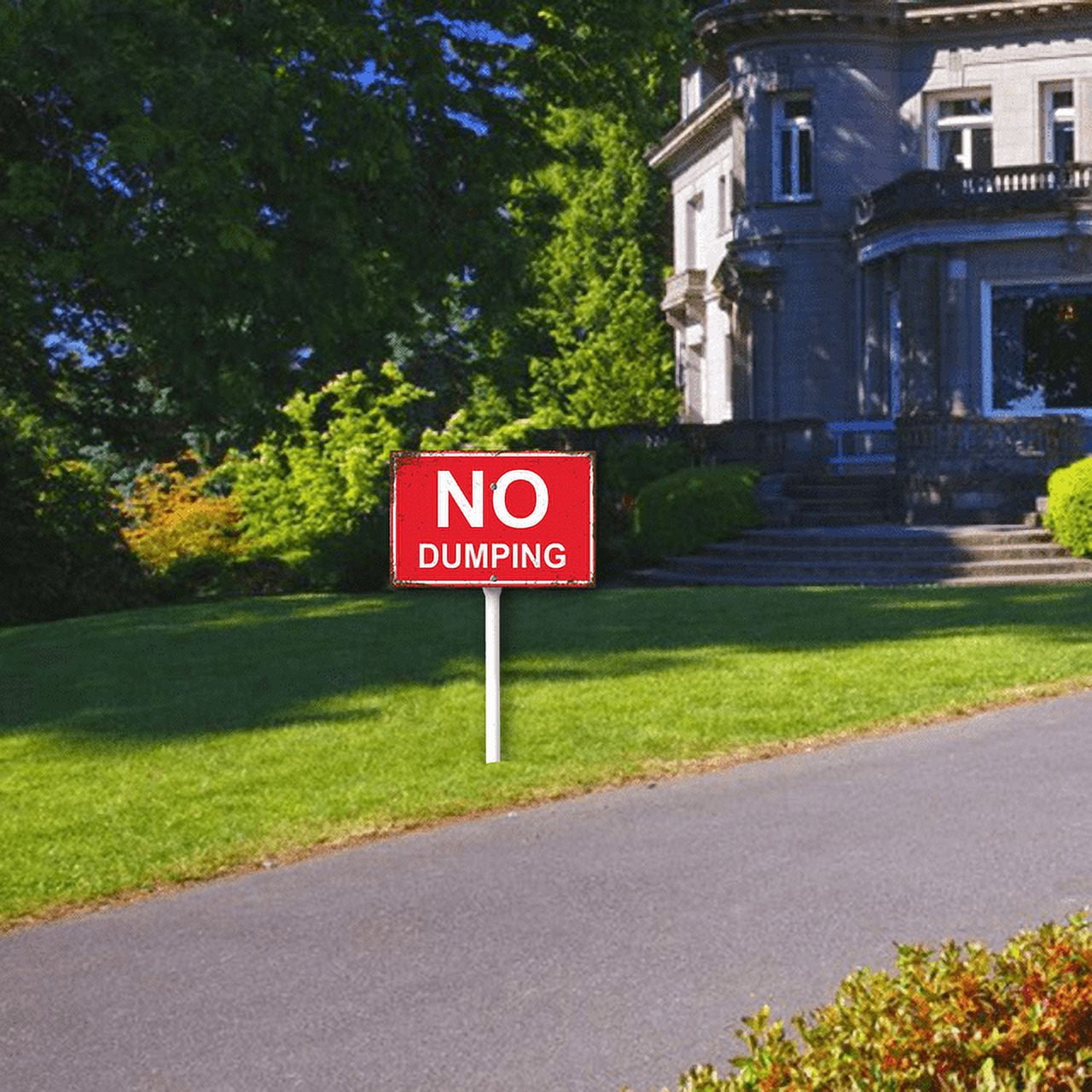 12 x 8 inch No Dumping Sign Safety Sign Notice Warning Caution Yard ...