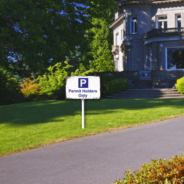 12 x 8 inch Permit Holders Only Car Park Sign Safety Sign Notice ...