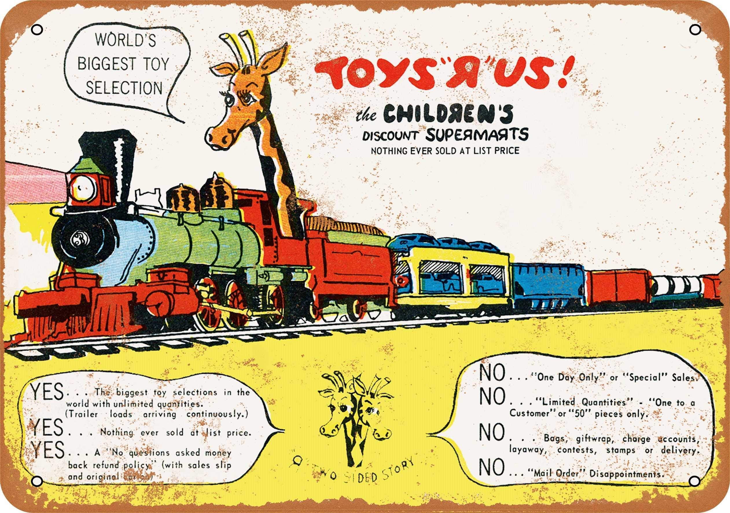 12 x 8 inches Metal Vintage Funny Aluminum Sign 1969 Toys 'R' Us for ...