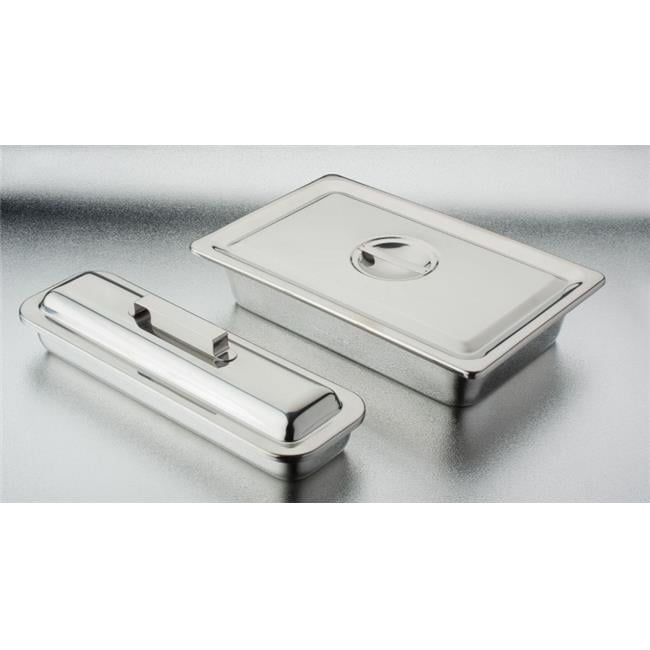 12 x 8 x 2 in. Stainless Steel Instrument Tray with Strap Handle ...