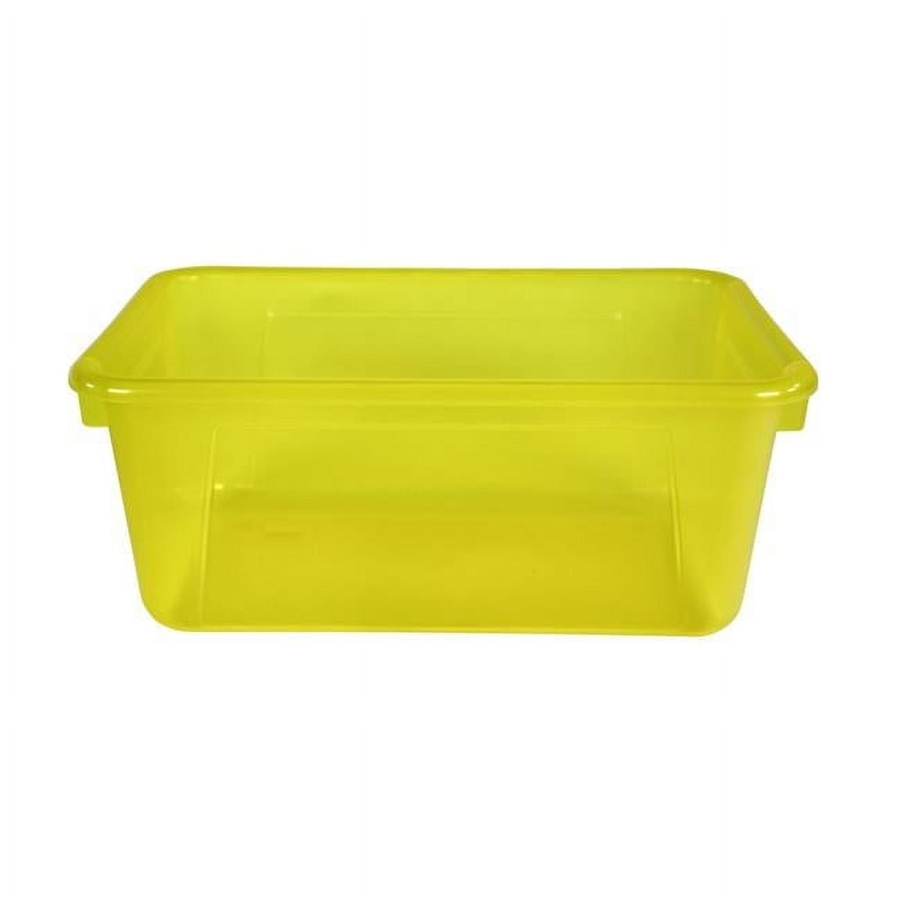12 x 8 x 5 in. Translucent Cubby Bin, Candy Yellow - Small - Walmart.com