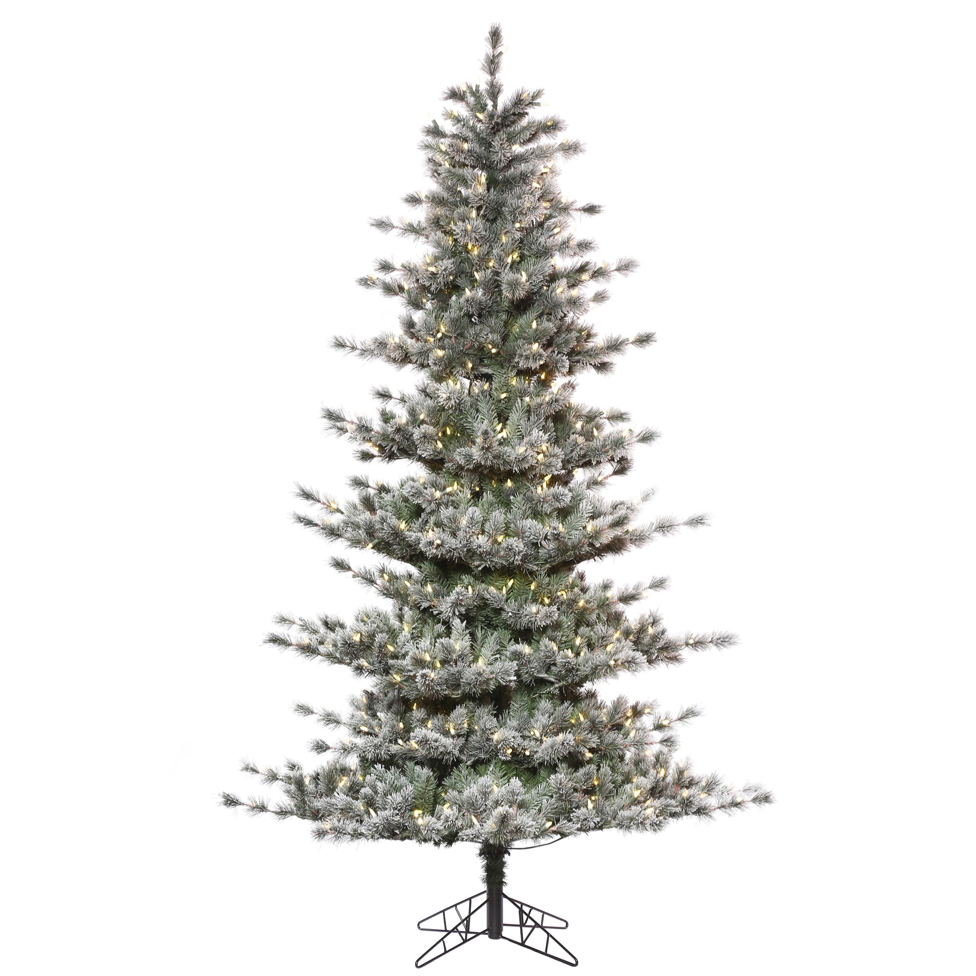 Vickerman 12' x 84" Frosted Lacey Artificial Christmas Tree, Dura-Lit ...