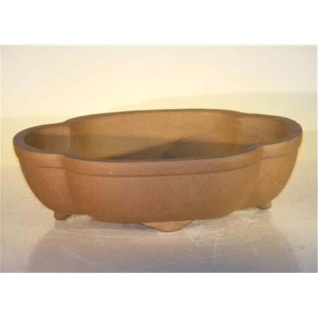 12 x 9.625 x 3.5 in. Unglazed Ceramic Bonsai Pot, Tan - Oval - Walmart.com