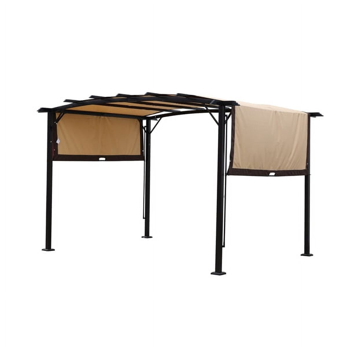 12 x 9 feet Outdoor Trellis Awning, Top Cloth Retractable Awning, Grape ...