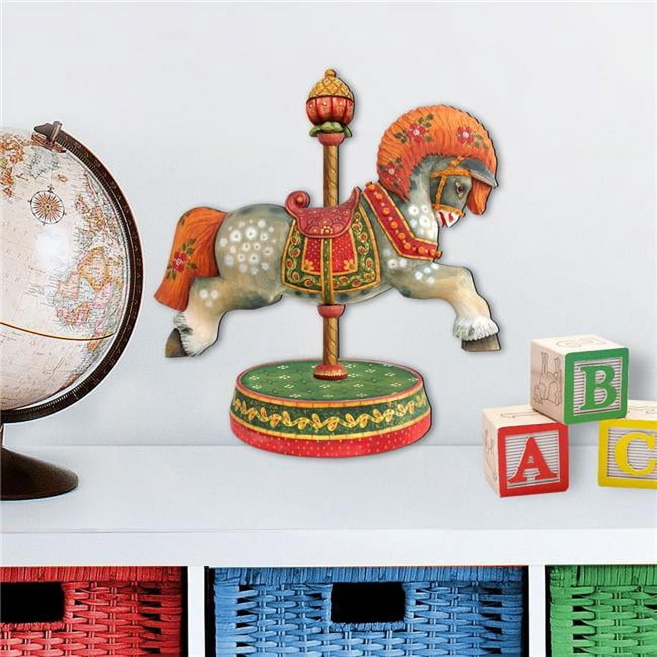 12 x 9 in. White Arabian Carousel Horse Holiday Outdoor Decor Large ...