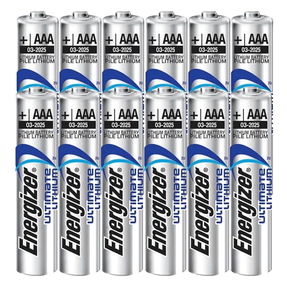 Energizer Ultimate AAA Size Lithium Batteries, 1.5V, 1200mAh - Bulk ...