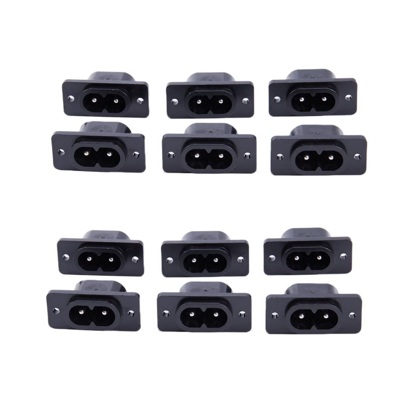 12 x AC 250V 2.5A IEC320 C7 Socket Solder Cup Pins Power Connector ...
