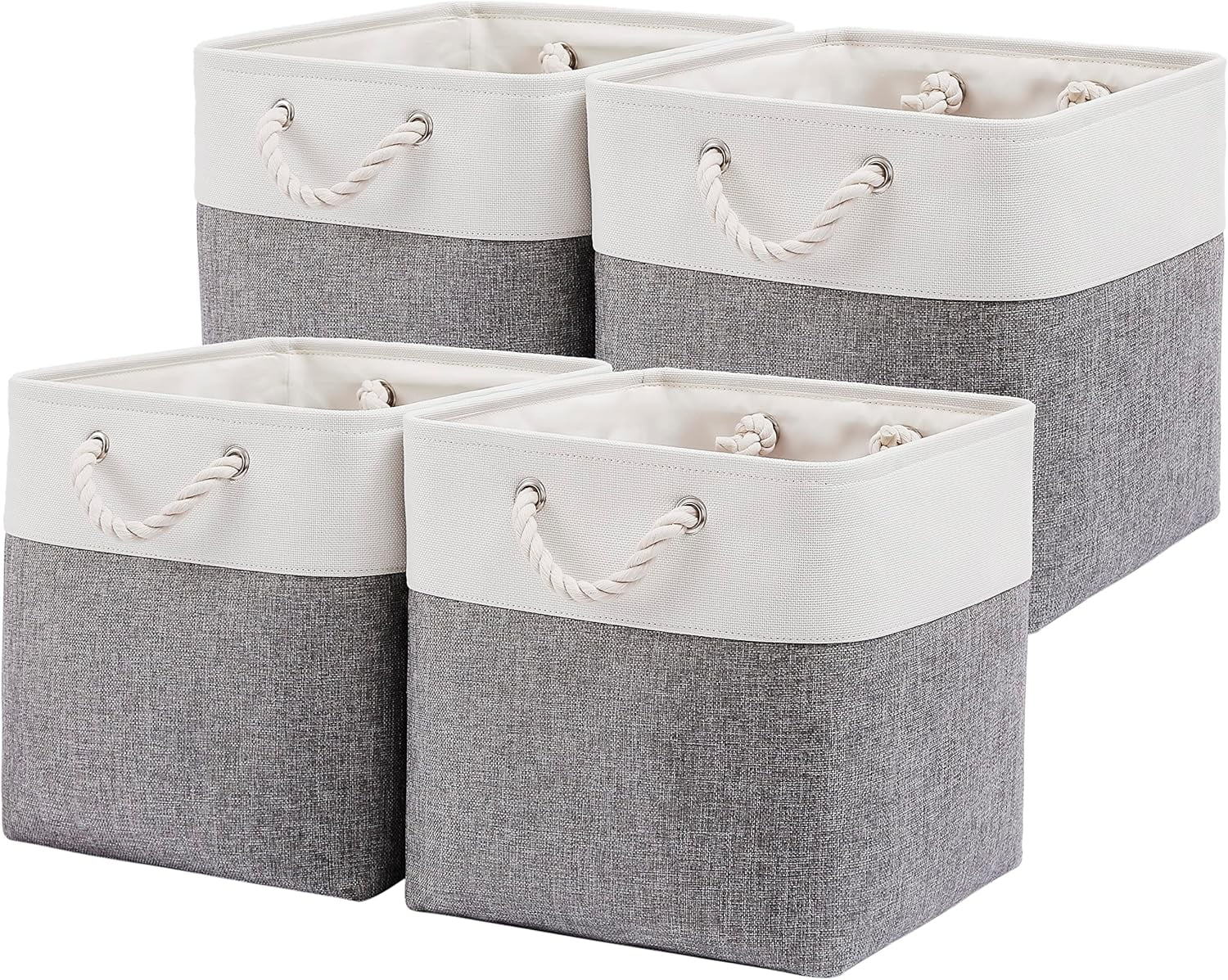 12 x 12 Inch Cube Storage Bins, 6 Pack Large Collapsible Fabric Storage ...