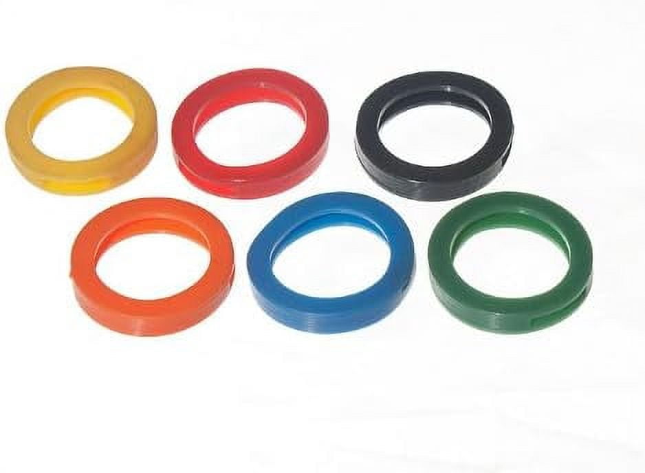12 x Mixed Colours of Flexi Plastic Key IDENTIFIERS CAPS - Walmart.com