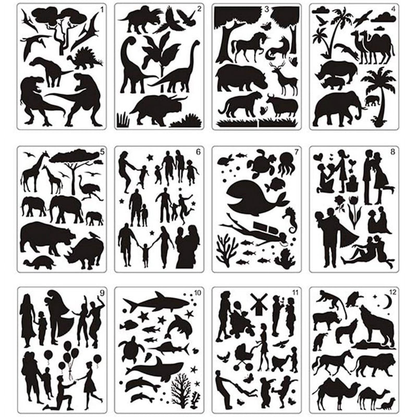 12 x Painting template-milky - Walmart.com