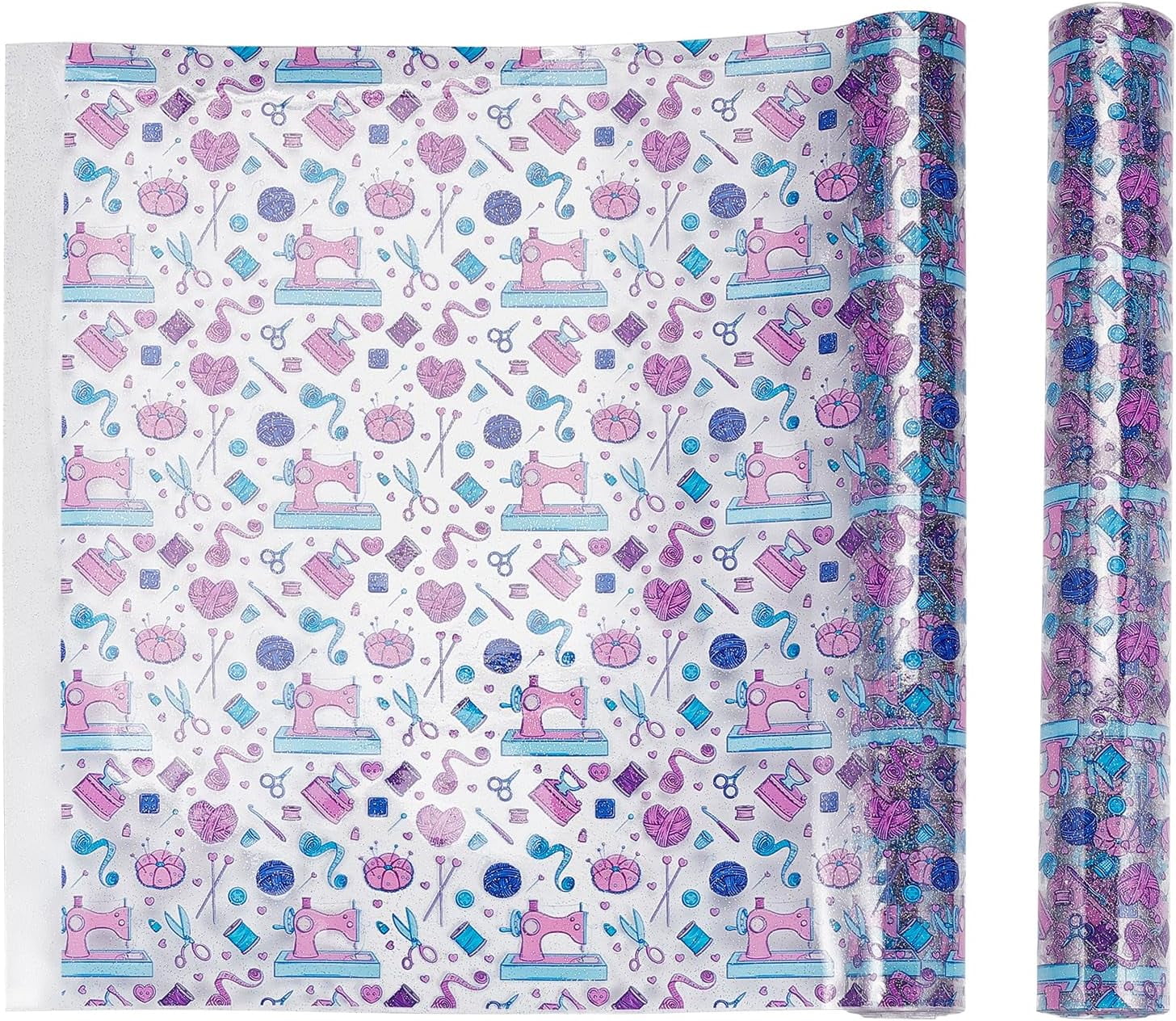 12" x " Printed TPU Jelly Faux Leather Roll, Transparent Clear PVC ...