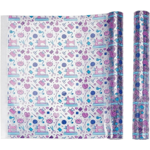 12" x " Printed TPU Jelly Faux Leather Roll, Transparent Clear PVC ...