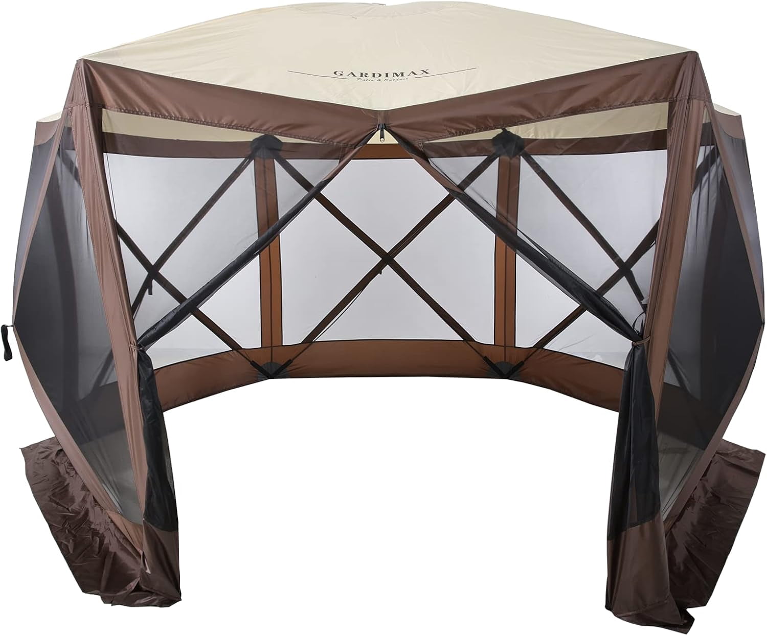 12'x12' 6 Sided Pop Up Gazebo Screen House Tent for Camping, Instant ...
