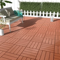58 Pack 0.9 inch thick Plastic Interlocking Deck Tiles, All-Weather ...