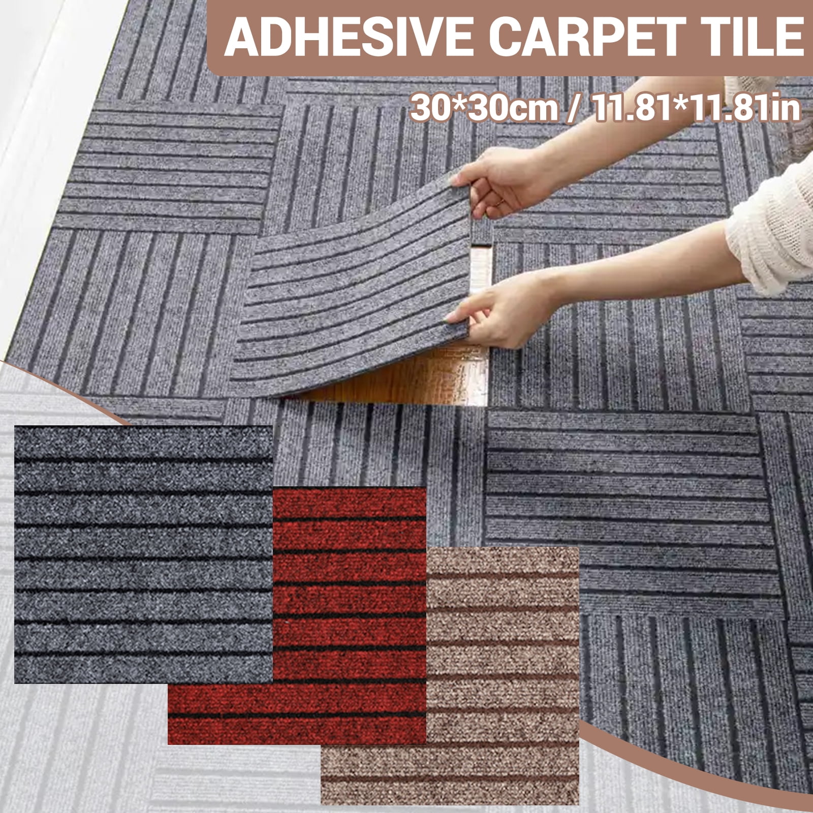 12"x12" Reusable Carpet Tiles – Soft Padded Floor Tiles (Bedroom/Living ...