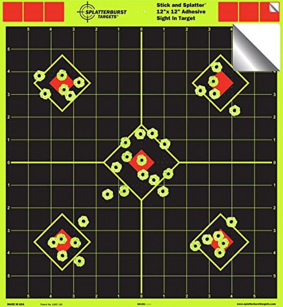 12"x12" Sight in Adhesive SPLATTERBURST Shooting Targets - Instantly ...