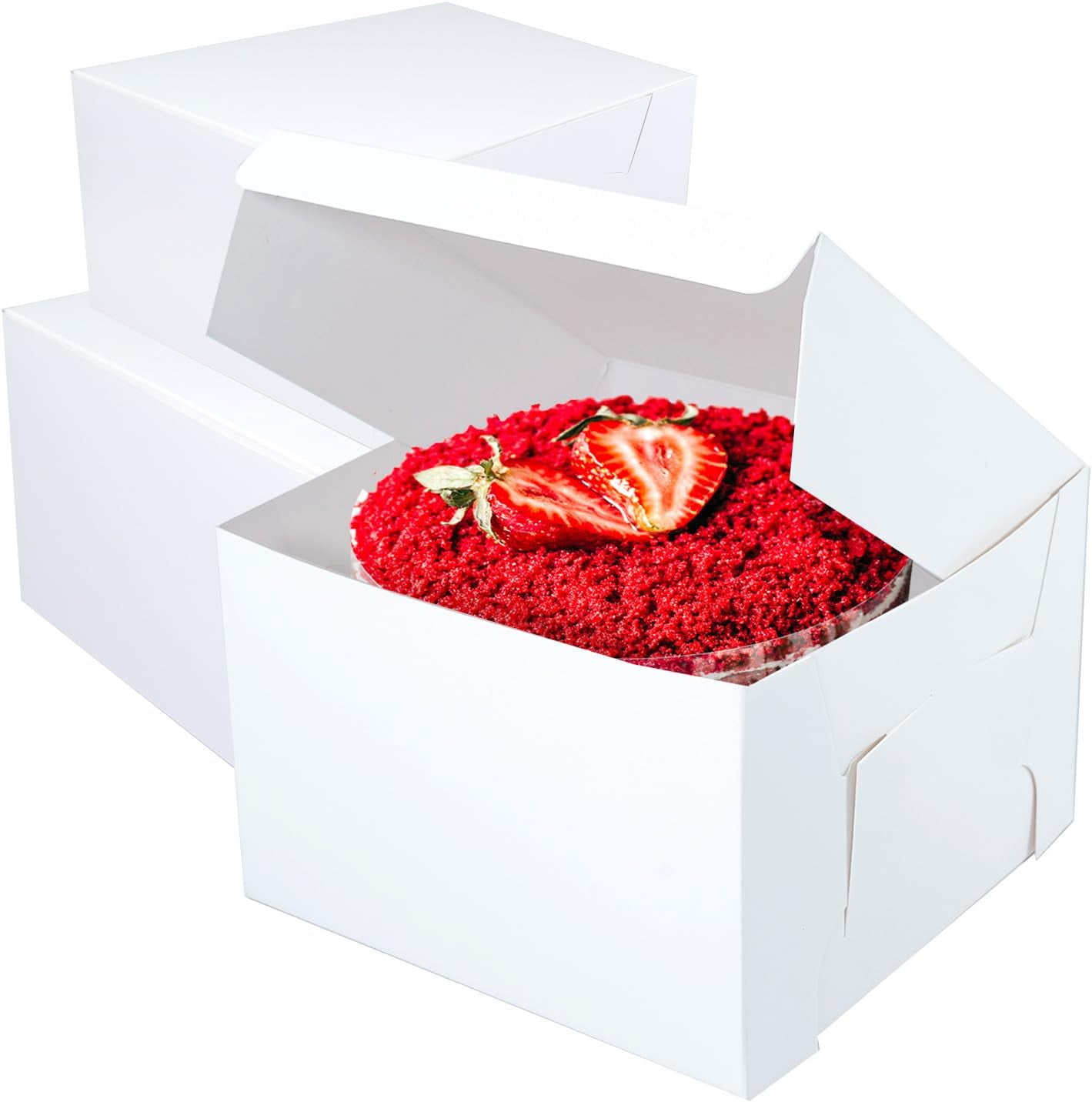 12"x12"x6" White Cake box, Premium Bakery Boxes, One piece, Perfect for ...
