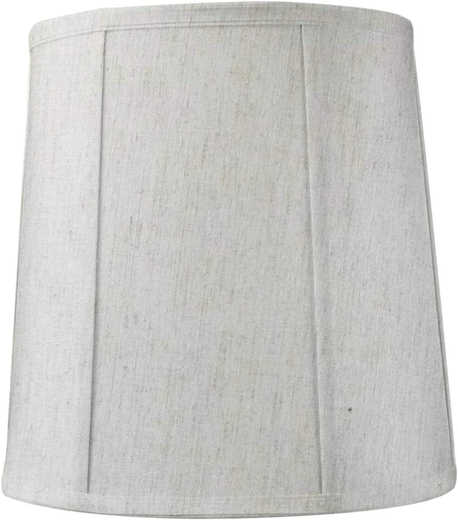 12”x14”x15” Prestige Drum Lampshade Textured Oatmeal with Brass Spider ...