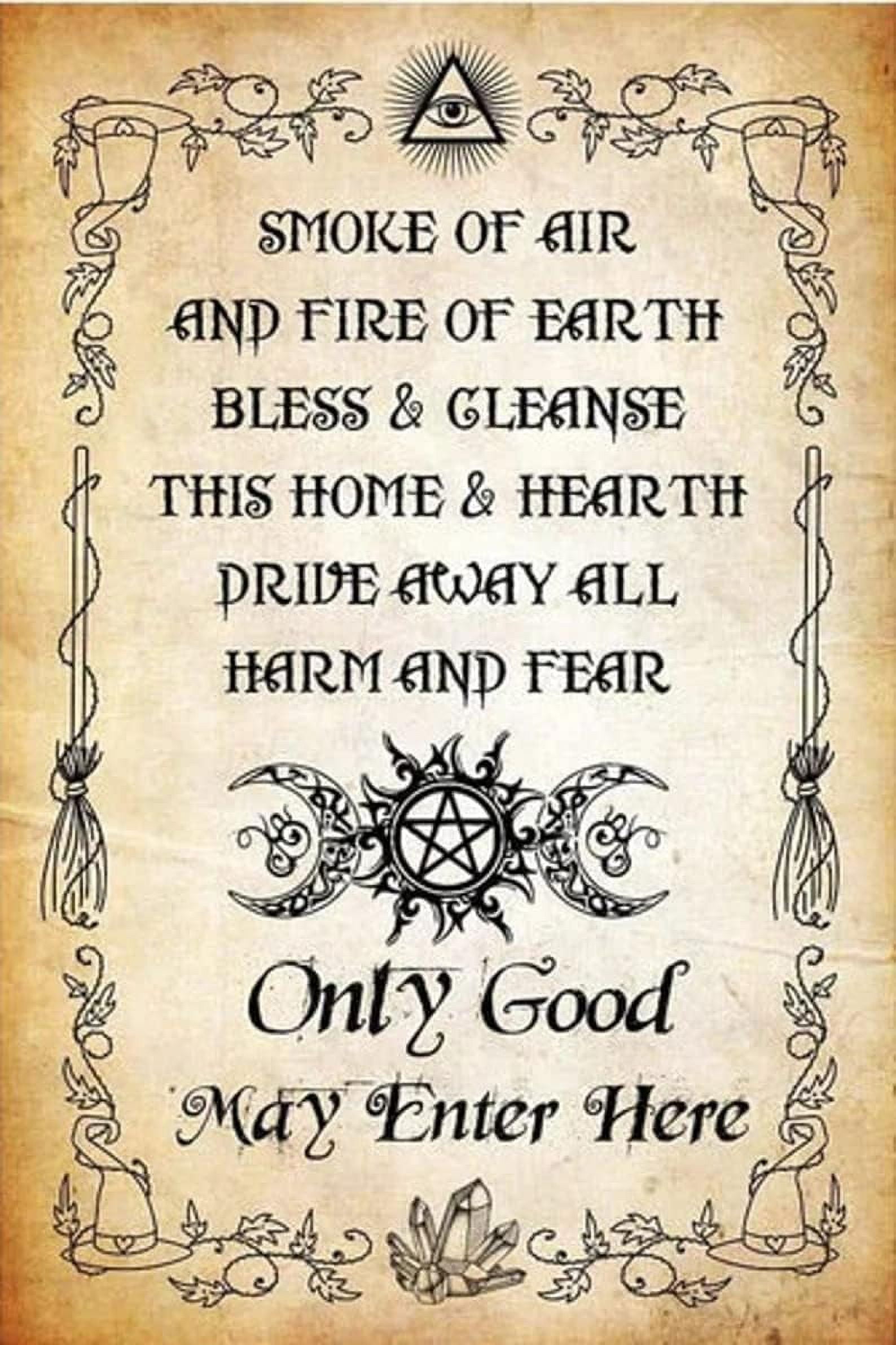 12"x16" Blessing Only Good May Enter Here Wiccan Blessing Wicca Prayer ...