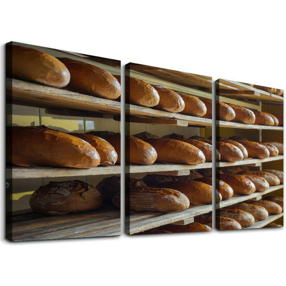 12"x16"x3pcs Bread Bakery Artwork Paintings Print on Canvas Wall Art ...