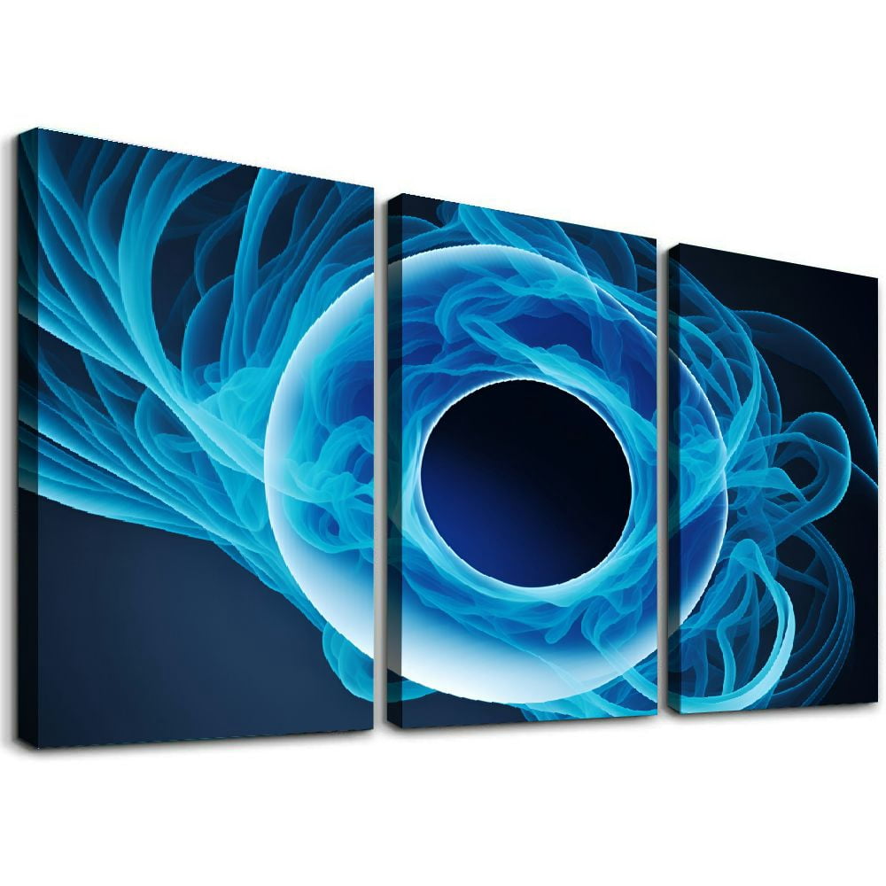 12"x16"x3pcs Wall Art Canvas Smoke Paintings Print on Canvas Wall Art ...