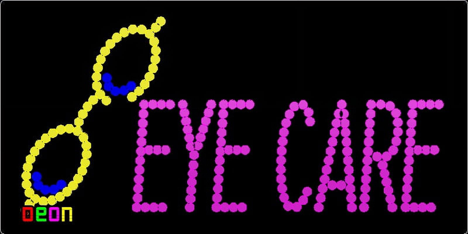12"x24" Neon By Deon Eye Care Logo LED Sign w/Flashing Controller ...