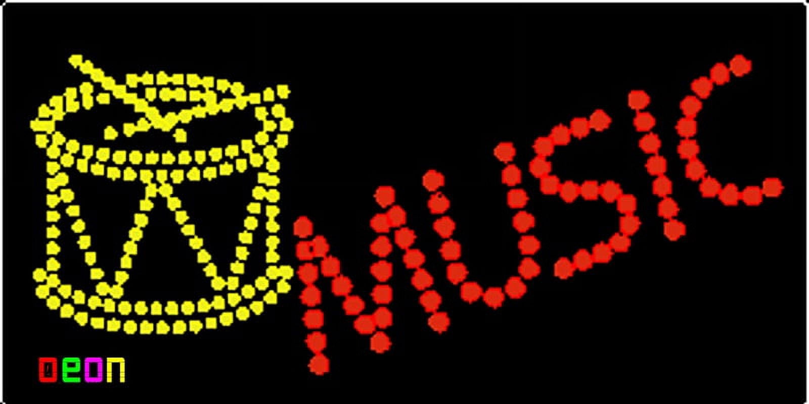 12"x24" Neon By Deon Music LED Sign with Logo w/Flashing Controller ...