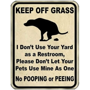 Keep Dogs Off Lawn Signs - Reflective Aluminum & Heavy Duty Options